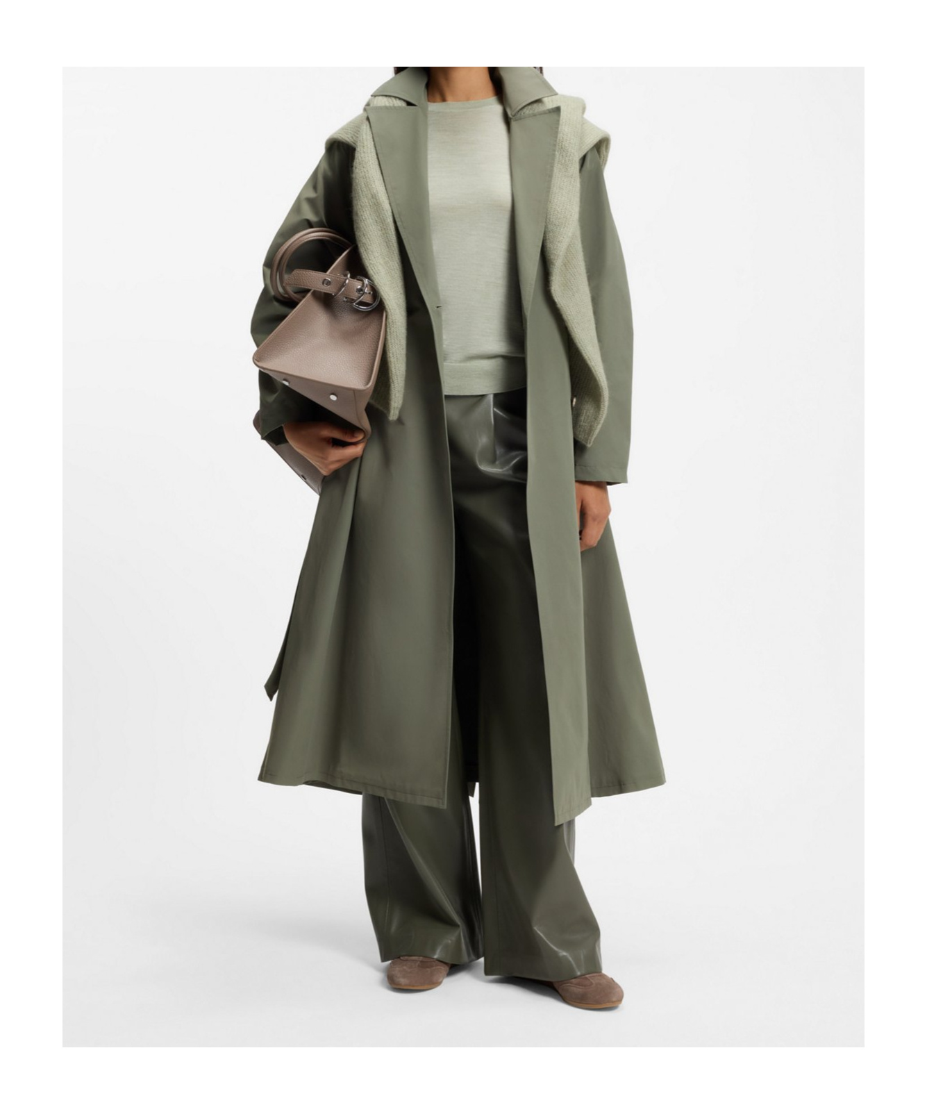 HUGO BOSS Hugo Boss Water-Repellent Trench Coat with Belt